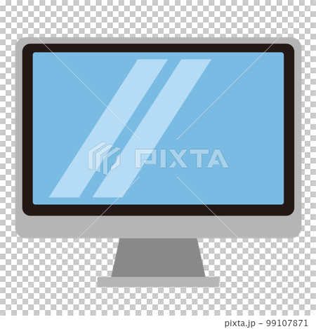 Personal computer (desktop PC) simple illustration - Stock Illustration ...
