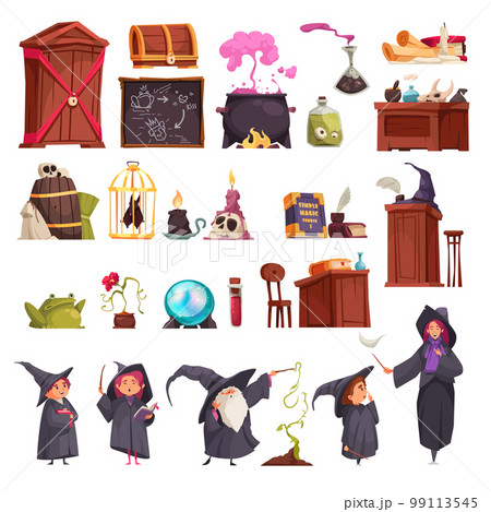 Magic School Interior Setのイラスト素材 [99113545] - PIXTA