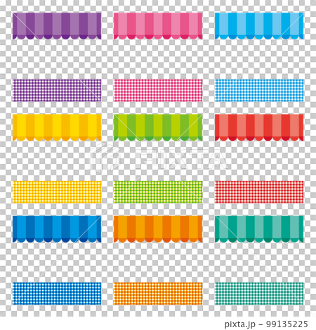 Shop roof frame 9 color set - Stock Illustration [99135225] - PIXTA