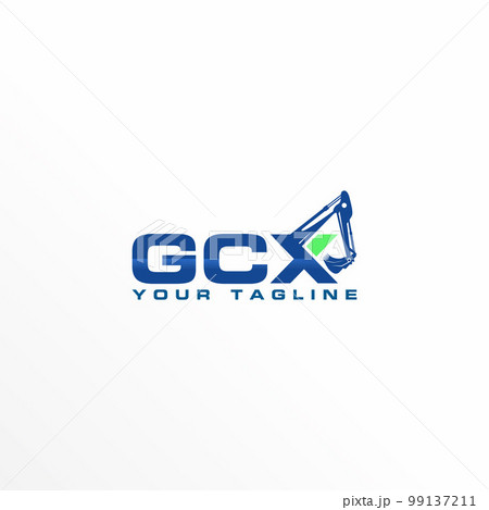 Combination letter or word GCX font with hand...のイラスト素材 [99137211] - PIXTA