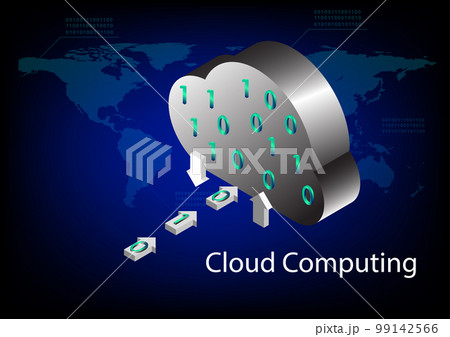 graphics vector Cloud computing concept data...のイラスト素材 [99142566] - PIXTA