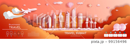Infographic advertising travel brochure Kuwait...のイラスト素材 [99156496] - PIXTA