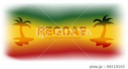 reggae music-themed background, suitable for...のイラスト素材 [99219103] - PIXTA
