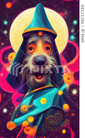 An abstract surrealistic animal wizard. Lots of...のイラスト素材 [99231569 ...