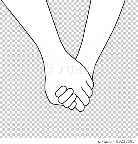 Hold hands - Stock Illustration [99235593] - PIXTA