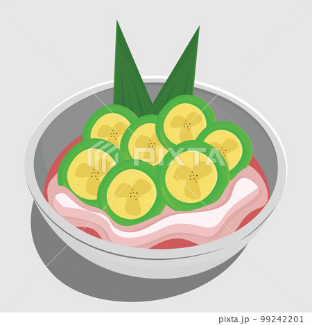 Illustration of Es Pisang Ijo, Traditional...のイラスト素材 [99242201] - PIXTA