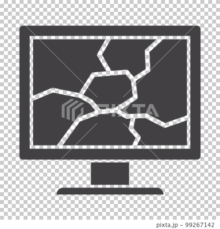 illustration of a computer monitor is broke.... - Stock Illustration ...