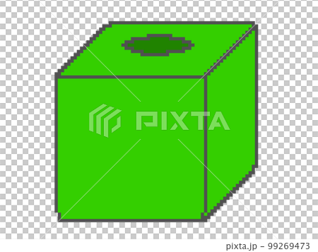 Lottery box (green) _ dot picture - Stock Illustration [99269473] - PIXTA