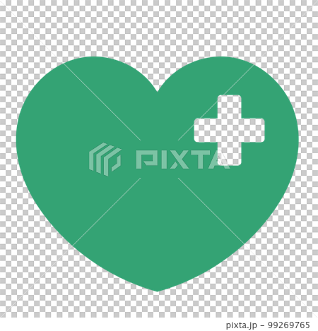 Cross heart first aid icon - Stock Illustration [99269765] - PIXTA