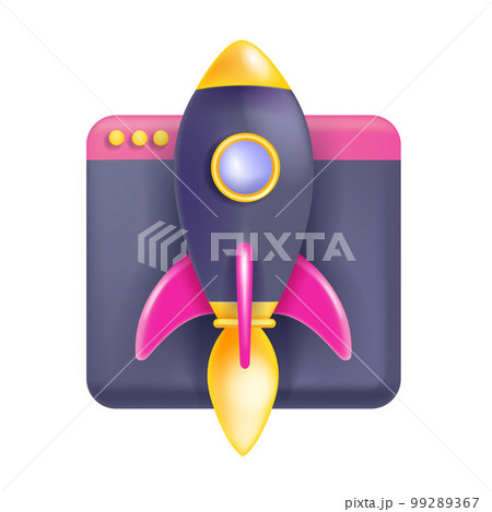 3D code icon, business python abstract api,...のイラスト素材 [99289367] - PIXTA