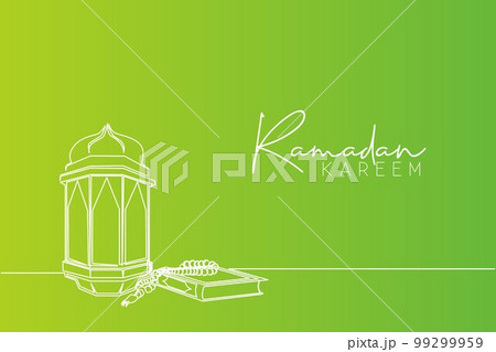 Ramadan Kareem greeting card, poster and banner...のイラスト素材 [99299959 ...