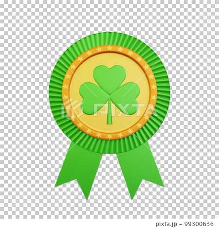 3d rendering of st patrick day award clover... - Stock Illustration ...