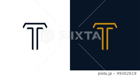 Modern and cool letter T initials logo designのイラスト素材 [99302619] - PIXTA