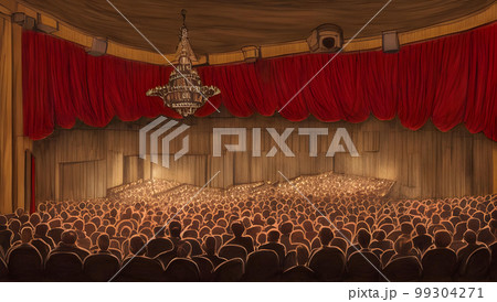 劇場のイラスト 挿絵風のイラスト素材 [99304271] - PIXTA