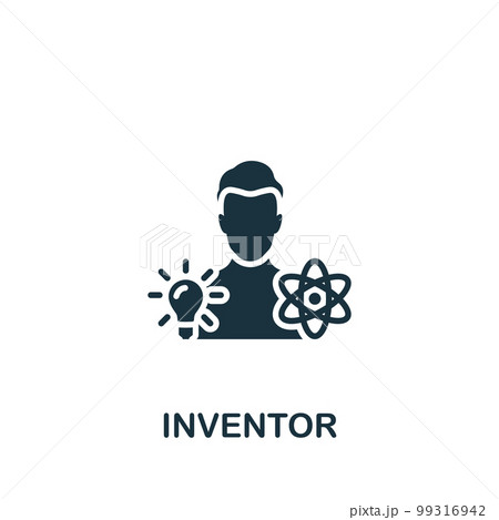 Inventor icon. Monochrome simple sign from...のイラスト素材 [99316942] - PIXTA