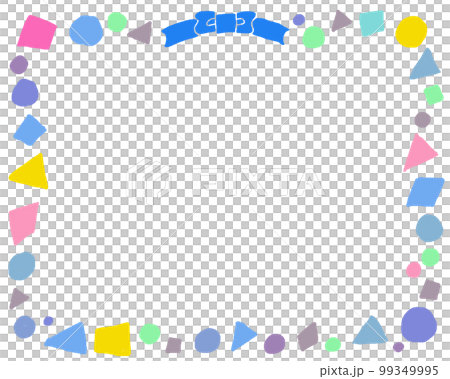 Kawaii frame in pastel colors - Stock Illustration [99349995] - PIXTA