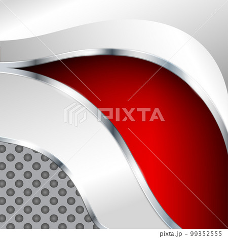 Abstract metallic background with red elementのイラスト素材 [99352555] - PIXTA