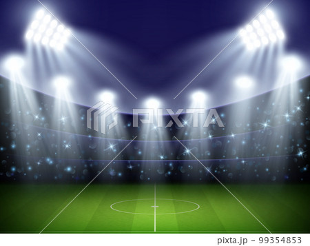 Football stadium. Soccer playground with. 99354853 PIXTA
