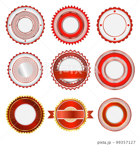 Set of badges, labels and stickers without text...のイラスト素材 [99357127 ...
