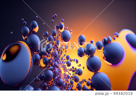 colorful paint drops. Generative AIのイラスト素材 [99382019] - PIXTA