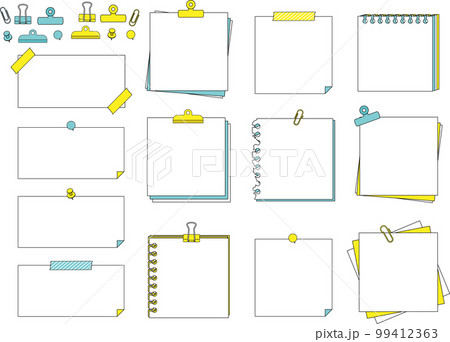 紙のバリエーションフレームセットのイラスト素材 [99412363] - PIXTA