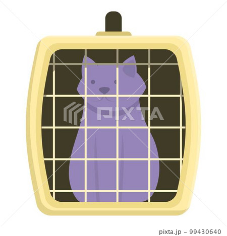 Cute cat box icon cartoon vector. Pet cage....のイラスト素材 [99430640] - PIXTA