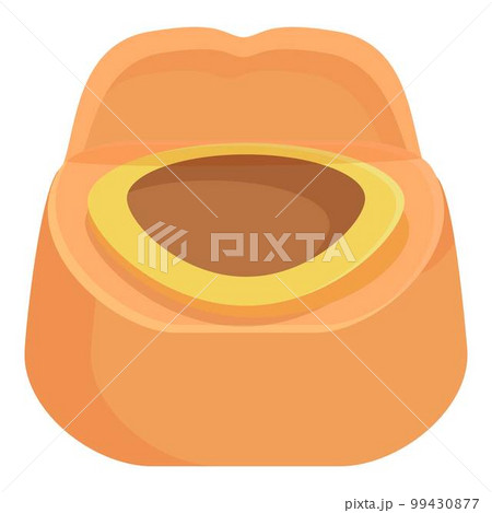 Orange bowl icon cartoon vector. Potty toilet....のイラスト素材 [99430877] - PIXTA