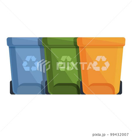 Garbage container icon cartoon vector. Street...のイラスト素材 [99432007] - PIXTA