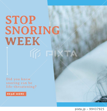 Composition of stop snoring week text and copy...のイラスト素材 [99437925] - PIXTA