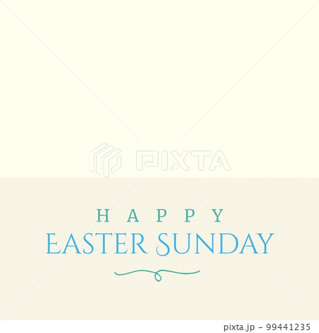 Composition of happy easter sunday text on...のイラスト素材 [99441235] - PIXTA