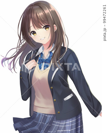 ブレザー 制服 女子生徒 JK「AI生成画像」のイラスト素材 [99472261] - PIXTA