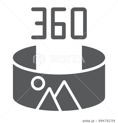 Panorama view glyph icon, panoramic and...のイラスト素材 [99476239] - PIXTA