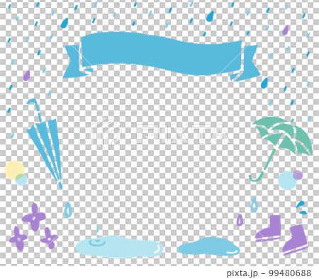 Rainy season banner ad background/frame... - Stock Illustration ...