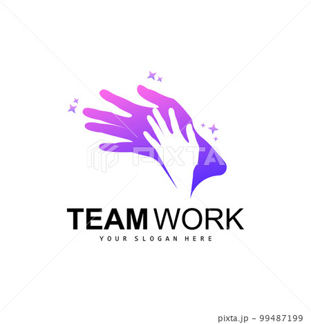 Hand Logo, Teamwork Vector, Team Company...のイラスト素材 [99487199] - PIXTA