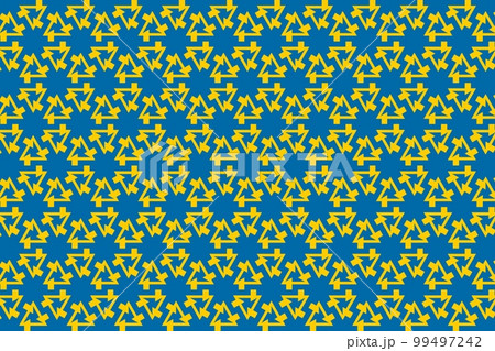 Geometric pattern in the colors of the national...のイラスト素材 [99497242 ...