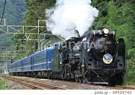 SLみなかみ D51 498＋12系客車の写真素材 [99509740] - PIXTA