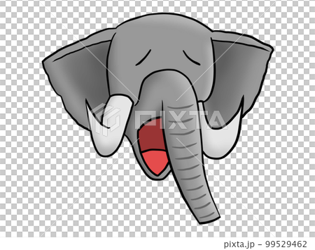 Elephant depressed _ facing right - Stock Illustration [99529462] - PIXTA