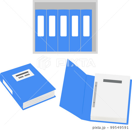 たくさんの分厚いファイルのイラスト素材 [99549591] - PIXTA