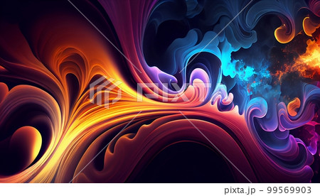 Abstract Colorful Liquid Fluid Background,...のイラスト素材 [99569903] - PIXTA