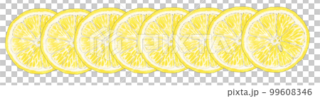 Illustration material set of lemon line - Stock Illustration [99608346 ...