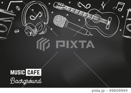 Seamless pattern with music instruments and...のイラスト素材 [99609994] - PIXTA