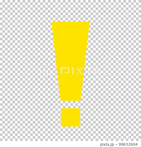 Square exclamation mark yellow - Stock Illustration [99632684] - PIXTA