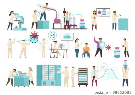 Vaccine Lab Icons Collectionのイラスト素材 [99652089] - PIXTA