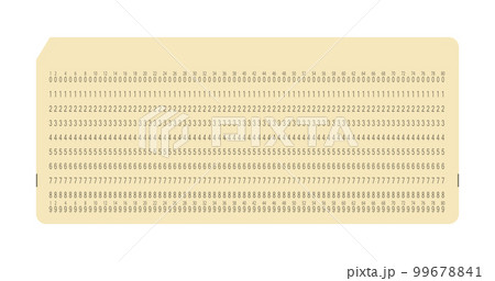 Pure punch card for electronic calculated data...のイラスト素材 [99678841] - PIXTA