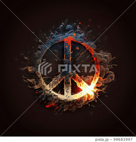 AI generated peace symbol, pacifism sign is...のイラスト素材 [99683997] - PIXTA