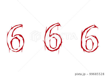 Occult number 666. Symbol of demonology and...のイラスト素材 [99685528] - PIXTA