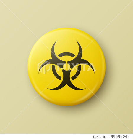 Vector 3d Realistic Round Yellow and Black...のイラスト素材 [99696045] - PIXTA