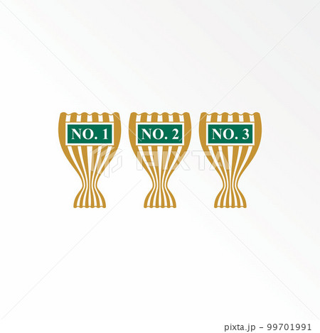 Unique trophy cup winner champion for number...のイラスト素材 [99701991] - PIXTA