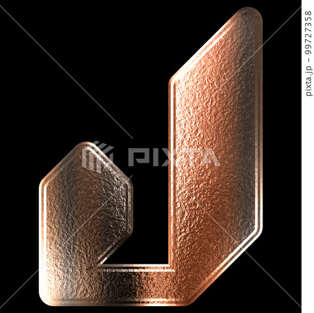 Rough copper letter on black background.Art...のイラスト素材 [99727358] - PIXTA