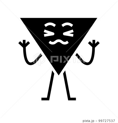 triangle geometric character glyph icon vector...のイラスト素材 [99727537] - PIXTA